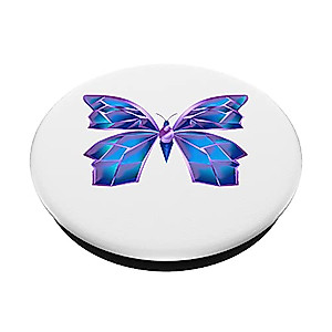 Blue Purple Butterfly PGBU27 PopSockets Swappable PopGrip
