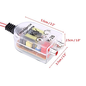 Keenso High to Low Converter, Wire Converter Line Converter Car Audio Hilow Converter Output Impedance Converter