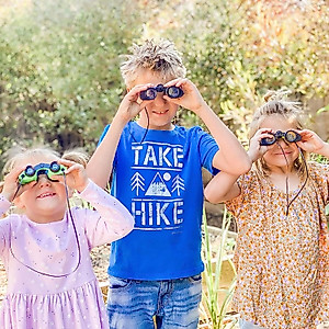 Kicko Pack of 12 Binoculars Toy for Kids - 3.5"x5" Kids Binoculars for Bird Watching and Jungle Pretend Play - Forest Guard Costume - Safari Party Favors and Educational Adventure Gifts for Children