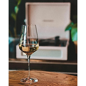 GIFORYA Red Wine Glasses (Set of 2)- Long Stem Wine Glasses, 13 Ounce Crystal Wine Glasses Set with Gift box, Modern Unique Large White Wine Glasses - Anniversary, Christmas