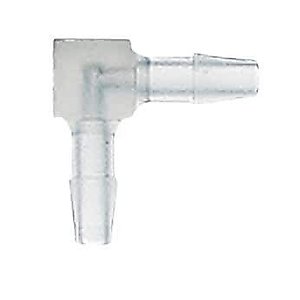 Masterflex Fitting, Clear Polypropylene, Elbow, Hose Barb Union, 1/16" ID; 25/PK