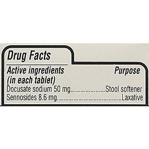 Equate Natural Laxative Plus Stool Softener 30ct Compare to Senokot-S