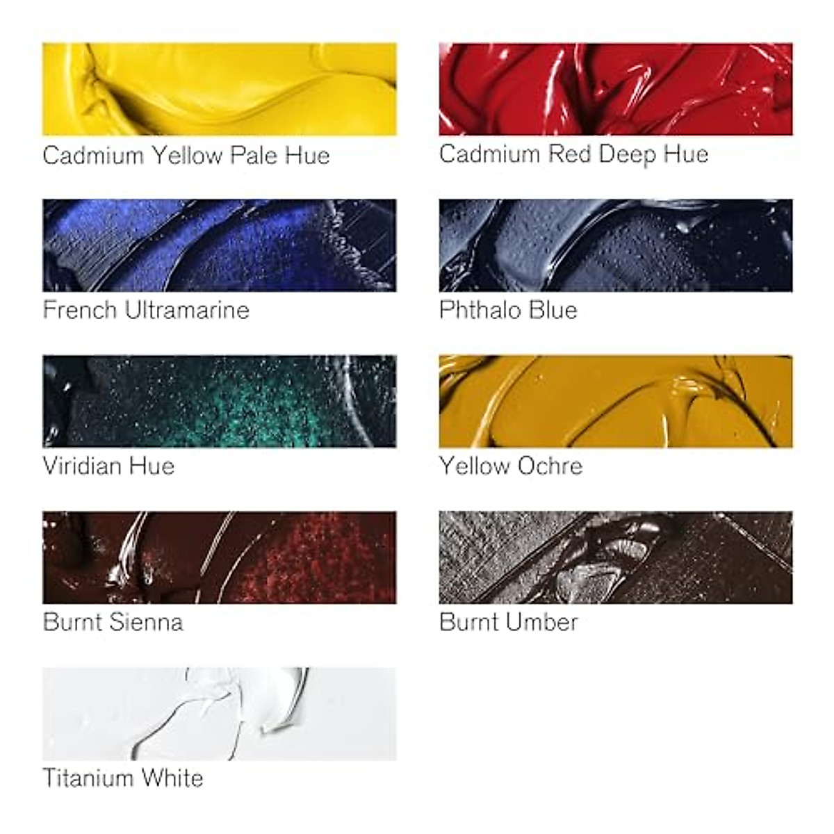 Winsor & Newton Winton Oil Color Paint, Studio Set, 10 x 37ml Tubes, Blue,Red,White, 12 Piece Set