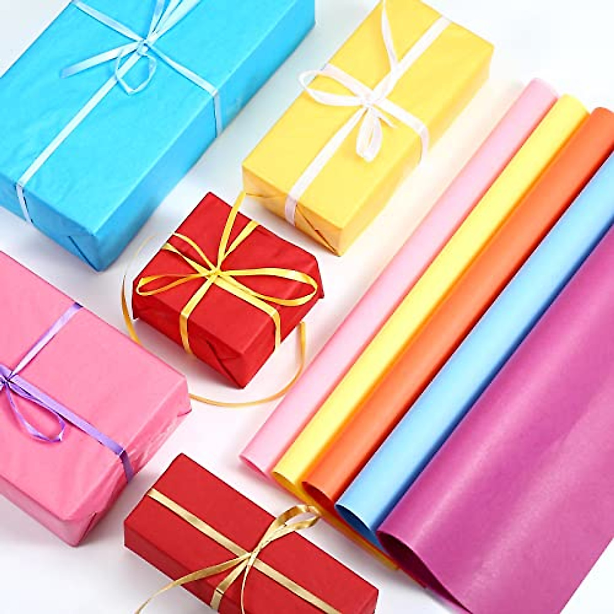 300 Sheets Gift Wrapping Tissue Paper 30 Assorted Colored Tissue Paper, 11.4" x 7.9" Art Craft Paper, DIY Rainbow Tissue Paper Bulk for Gift Wrapping Gift Bags Decorations