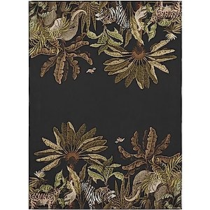 Dalyn Rugs Indoor/Outdoor Tropics TC8 Black Washable 8' x 10' Rug