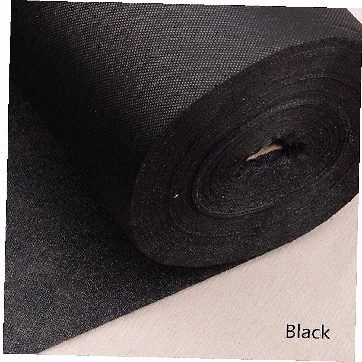 TOSSPER 1pc Non-Woven Interlining Fusible Iron Advanced Interface Fabric Single-Sided Adhesive Black 100cm