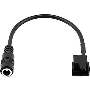 CRJ PC Fan Power Supply - 50-Inch, DC 12V1A - AC Power Adapter for 3-Pin & 4-Pin Computer Cooling Fans