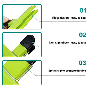 MINERGUY 8 Pack Chip Clips, Large Food Clips, and Bag Clips for Food Storage Keep Food Fresh and Airtight