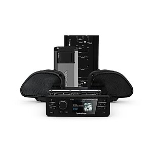 Rockford Fosgate HD9813RG-PMX-STG2 (Stage 2 + Radio) PMX Digital Media Receiver, Fairing Speakers and 800-Watt Amplifier Kit for Select 1998-2013 Harley Davidson Road Glide Motorcycles