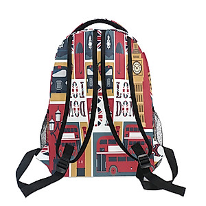 ALAZA British Flag Union Jack Big Ben Travel Laptop Backpack Business Daypack Fit 15.6 Inch Laptops for Women Men