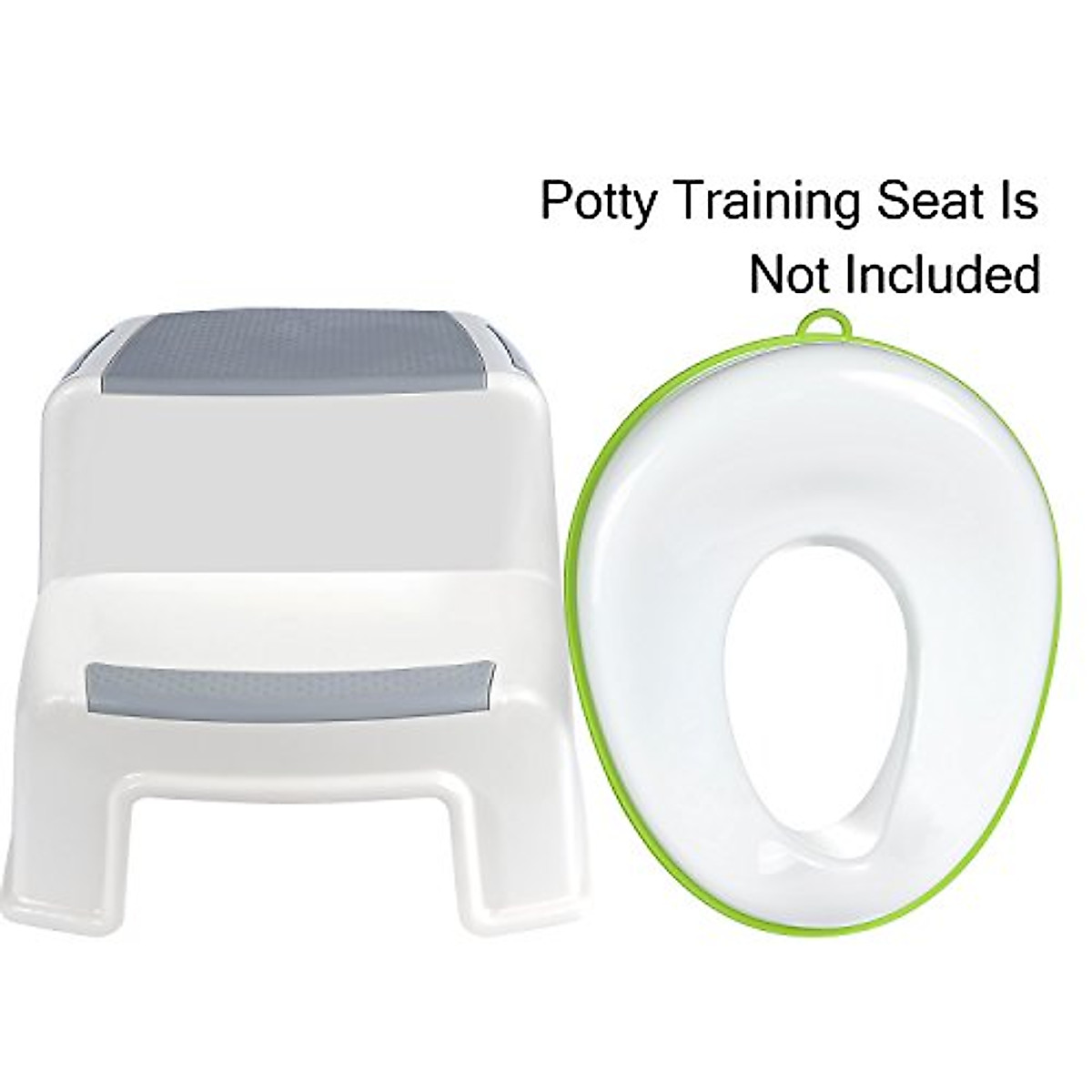 Vicsou Dual Height Two Step Stool For Kids, Toddler's Stool For Potty Training, Baby Exercise Step Stools For Using In The Bathroom/Kitchen/Toilet,Soft-Grip Steps Provide Comfort and Safety