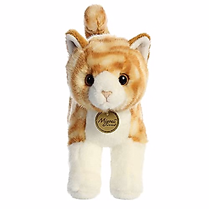 Aurora® Realistic Miyoni® Orange Tabby Cat Stuffed Animal - Lifelike Detail - Cherished Companionship - Orange 10 Inches