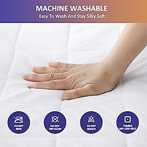 Heated Mattress Pad California King Size,Dual Control Electric Mattress Pad with 10 Heat Settings Controller and 1-12 Hours Auto Shut Off, Electric Bed Warmer with 8-21" Deep Pocket