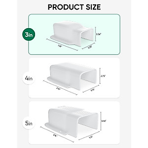 Plusluck 3" Entry Wall Cover Line Cover Set Parts PVC Accessory for Decorative for Ductless Mini Split, Central AC and Heat Pumps