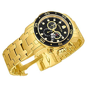 Invicta Men's 0072 Pro Diver Collection Chronograph 18k Gold-Plated Watch