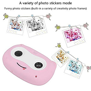 Sazao Children Camera, Largecapacity Battery Life High Definition Digital Mini Camera, Lovely Mini for Childrfen Kids Girls(Pink)