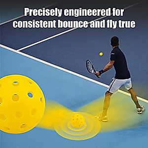 USAPA Approved Outdoor Pickleball Balls - 16 Pcs High-Bounce Balls with 40 Holes for Superior Durability | Tournament-Quality Set in 4 Bright Colors with Convenient Mesh Bag