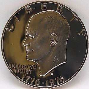 1976-S Clad Proof Eisenhower Dollar - Type 2