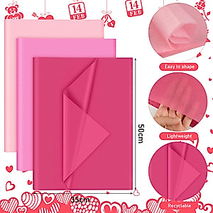 PLULON 60 Sheets Pink Tissue Paper Bulk and 60 Sheets Brown Tissue Paper Bulks