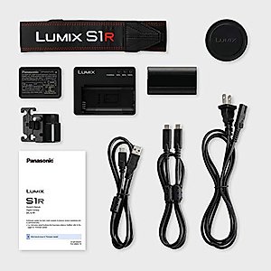 Panasonic LUMIX S1R Full Frame Mirrorless Camera with 47.3MP MOS High Resolution Sensor, L-Mount Lens Compatible, 4K HDR Video and 3.2” LCD - DC-S1RBODY
