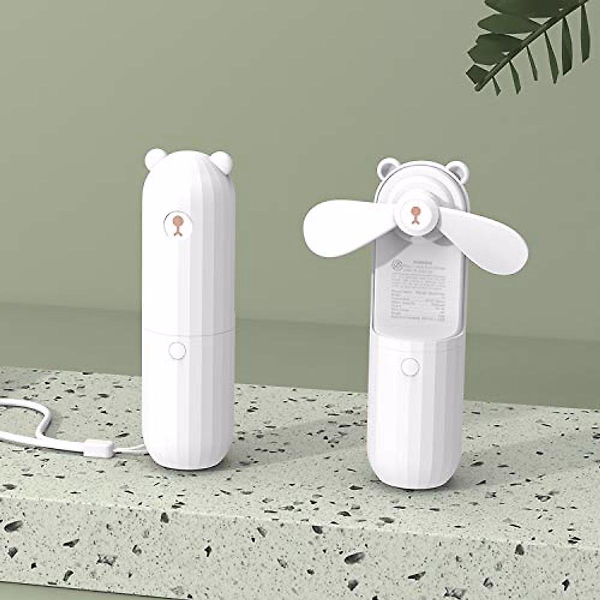 Handheld Fan Portable Mini Fan Portable Fan Rechargeable Usb Fan personal Fan Ideal Battery Operated Fan Suitable for Men Women Child Indoor Outdoor Use Adjustable Speed Rechargeable Fan(White-1pcs)