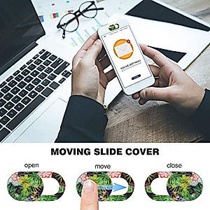 SOLUSTRE Computer Tablet 12pcs Computer Pattern for Thin Ultra Slide Lens Decor Blocker Your Web Home Smartphone Flower Floral Tablets Camera Privacy Tablet Phone Shield Pad Webcam Slider Pro Tableta