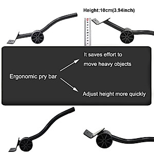koutey Heavy Duty Expandable Appliance Base For Washing Machines, Refrigerators, Dryers, Dishwashers and other Heavy Objects, can bear 300 kg (Black base with red wheels + lifter tool)