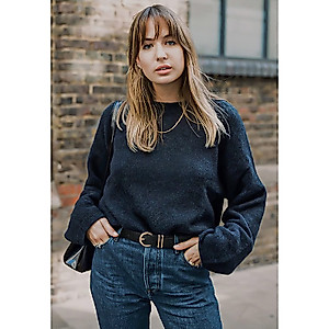 XZQTIVE 3 Pack Women Belts For Jeans Dresses Pants Ladies Leather Waist Belt with Gold Buckle