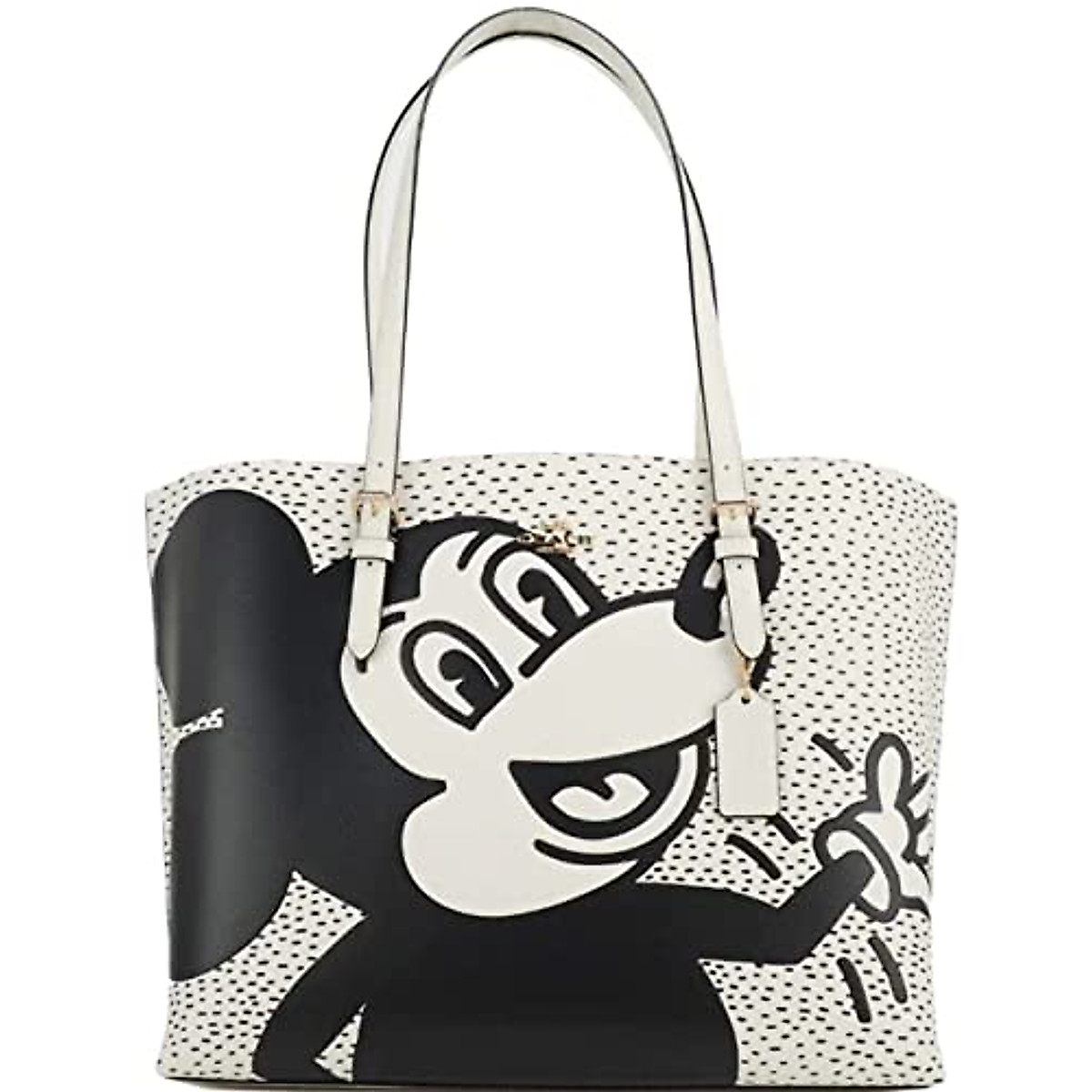 Coach Disney Mickey Mouse X Keith Haring Mollie Tote (Gold/Chalk Multi)