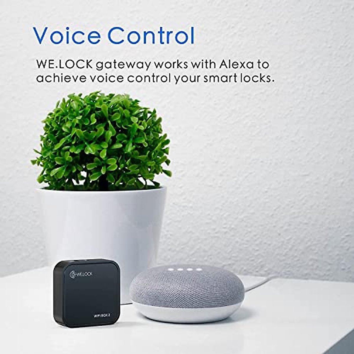 WELOCK Smart WiFibox 2 Gateway for Smart Door Lock WiFi Bridge for Keyless Entry Door Lock, Remote Control Smart Hub, Compatible with Alexa，Compatible with All WE LOCK Smart Door Locks