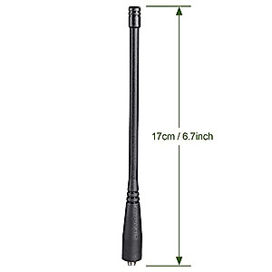 Bingfu Dual Band VHF UHF 136-174MHz 400-470MHz Ham Radio Antenna Handheld Two Way Radio Walkie Talkie SMA Female Soft Antenna 2-Pack for Kenwood Wouxun Baofeng BF-F8HP UV-5R UV-82 BF-888S GT-3 Radio