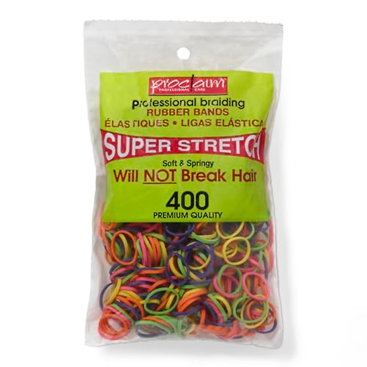 Proclaim Rubber Bands Assorted Brights 400 Count Assorted Brights