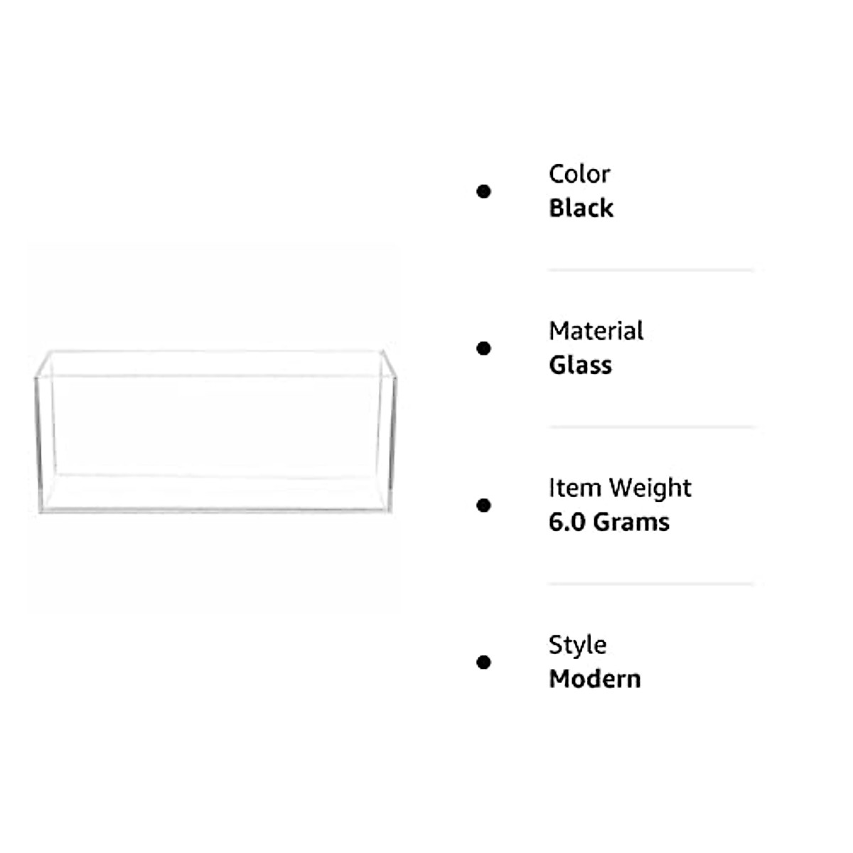 Aquatop High Clarity Low Iron 5mm Thickness Glass Aquarium, 6.5-Gallons – Safe for Freshwater & Saltwater, Desktop Fish Tank, Silicone Glass Aquarium Tank, Slim-Profile Design, HCA-6G