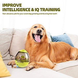 JZXOIVA Dog Treat Ball, Adjustable Dog Treat Dog Ball Dispensing Dog Toys, Interactive Food Puzzles Ball for Dogs, Pet Slow Feeder Ball