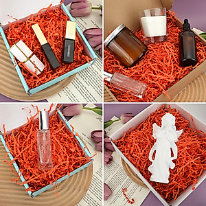 AIRGAME Crinkle Cut Paper Shred Filler (1/2 LB) for Gift Wrapping and Basket Filling - Orange Shredded Paper for Gift Box, Box Confetti Shredded, Box Stuffing