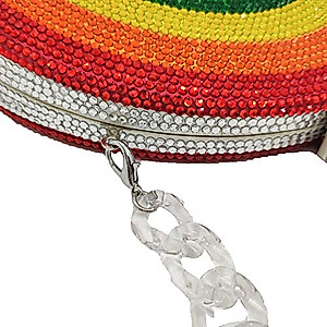 Rainbow Bags For Women Crystal Clutch Purse Evening Bag Fashion Party Rhinestone Handbags