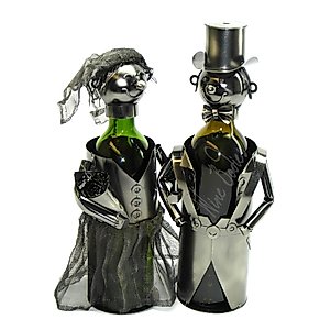 Wine Bodies Handmade Bride and Groom Wine Bottle Holder
