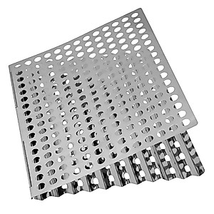 Mr. Bar-B-Q 06039Y Dual Sided Reusable BBQ Sheet | Commercial Grade Stainless Steel | Easy to Use Grilling Accessories | Perfect for Covering Messy Grids | Great for Delicate Foods | 12 x 18 Inches