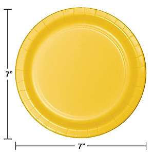 Creative Converting Touch of Color 24 Count Paper Dessert Plates, School Bus Yellow , one size