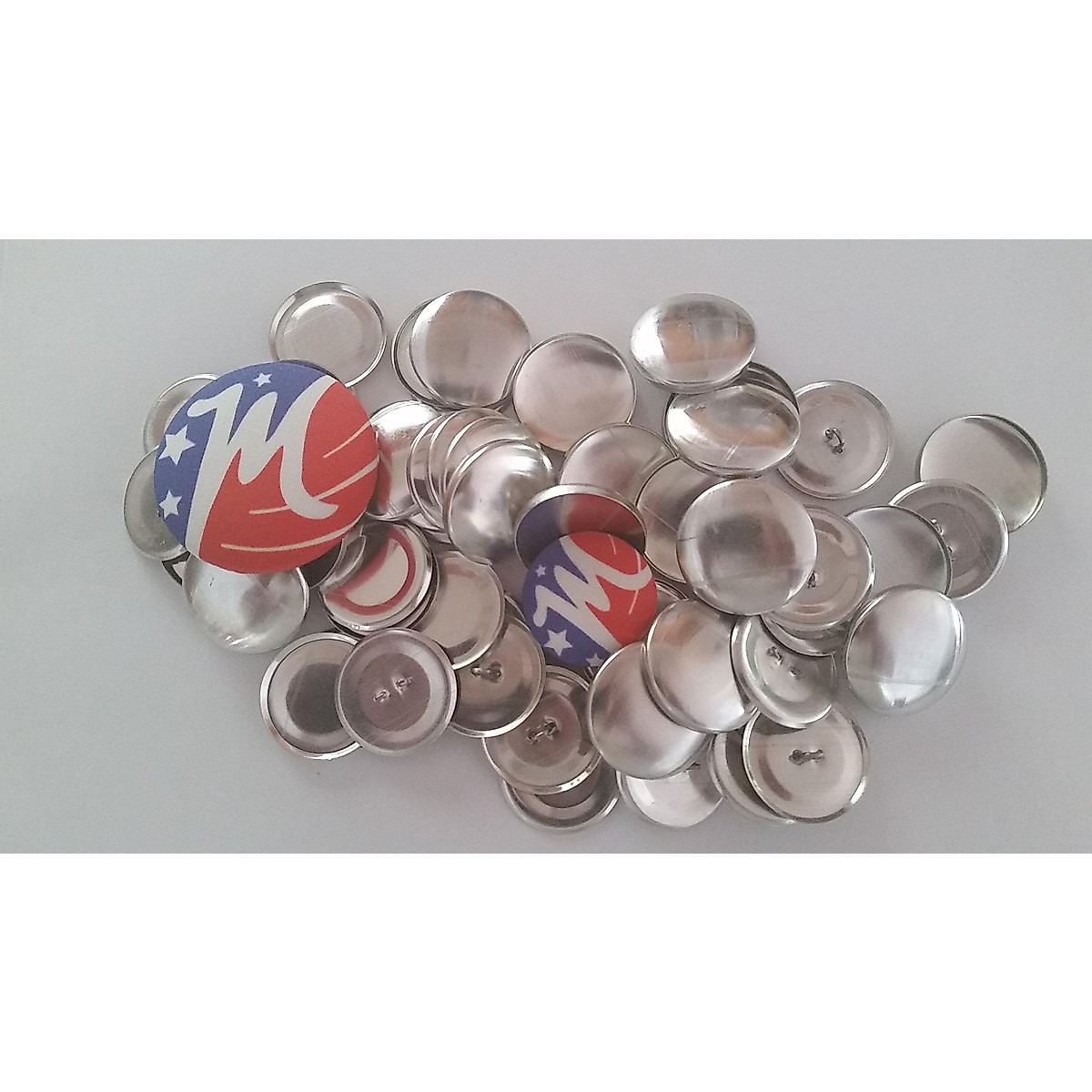 100 Buttons to Cover - Made in USA - Self Cover Buttons with flat backs - size 45 with Tool