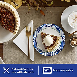 Dixie Ultra, Small Paper Plates, 6 7/8" Inch, 44 Count, 3X Stronger*, Heavy Duty, Microwave-Safe, Soak-Proof, Cut Resistant, Disposable Plates For Heavy, Messy Meals