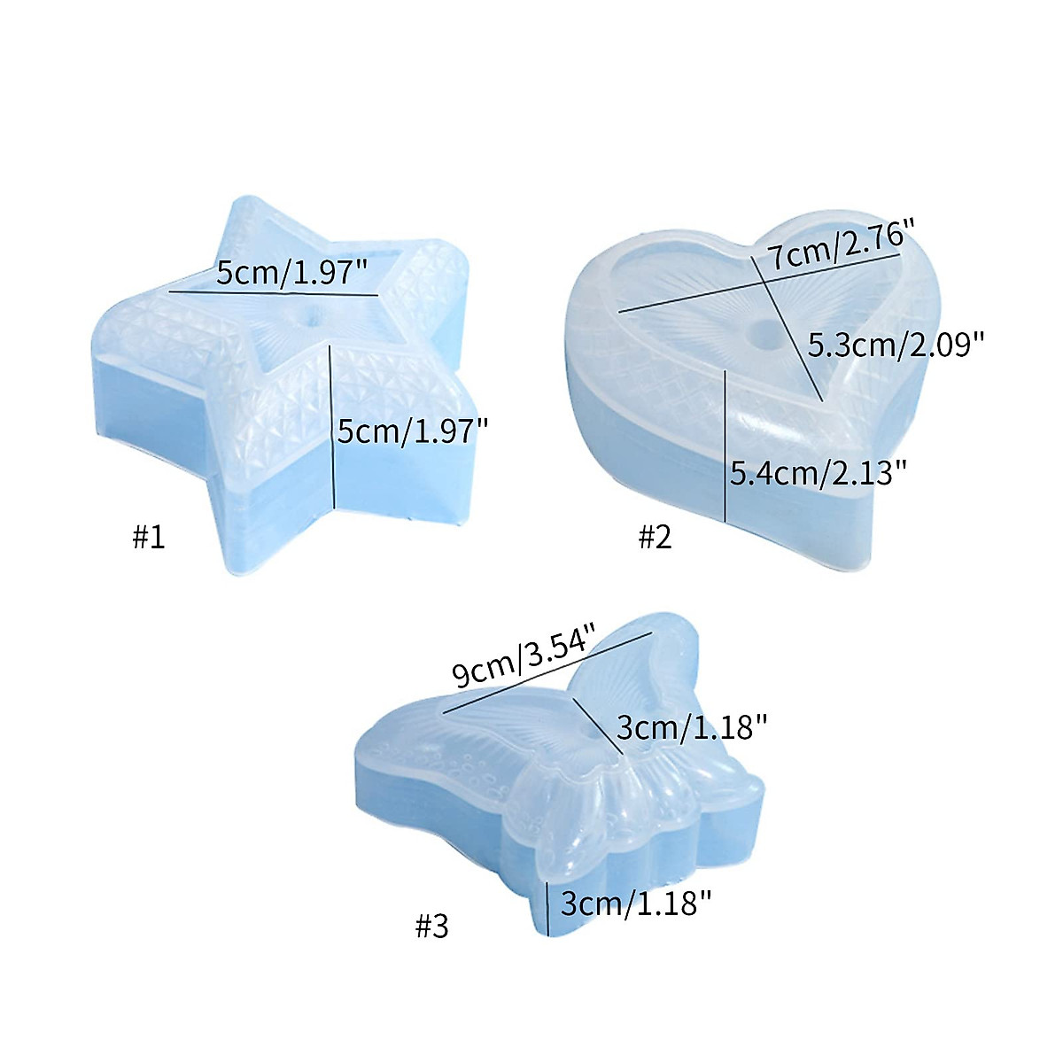 3D Love Heart Tray Resin Molds,Epoxy Crystal Jewelry Box Molds Storage Tray Resin Casting Mold for Jewelry Making