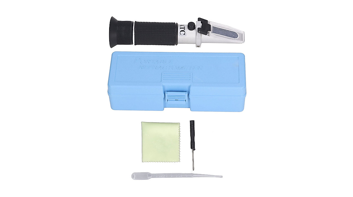 Brix Meter Refractometer, Handheld ATC 0‑32% Lightweight High Accuracy ...