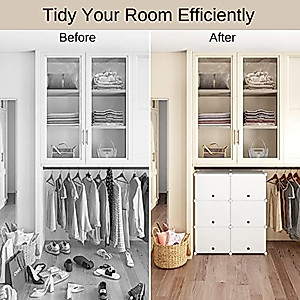 KOUSI Portable Shoe Rack Organizer 24 Pairs Tower Shelf Storage Cabinet Stand Expandable for Heels, Boots, Slippers, 6 Tier White