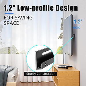 No Stud TV Wall Mount for 32-75 Inch TVs, Drywall Studless TV Wall Mount, TVs Drywall Mounting Load Up to 150 Lbs, Low Profile, VESA 100x100mm to 600x400mm, Easy to Install