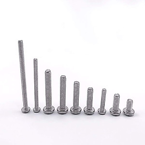 #10-24 x 3/4" Pan Head Machine Screw, Phillips Drive, 304 Stainless Steel 18-8, Bright Finish, Fully Machine Thread, 100 Pcs