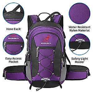 SHARKMOUTH Hydration Pack Backpack - Insulated Daypack with 2.5L Water Bladder for Hiking, Running, Camping, Cycling