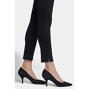 NYDJ womens Petite Skinny Ankle Pull-on | Slimming & Flattering Fit jeans, Black, 16 Petite US