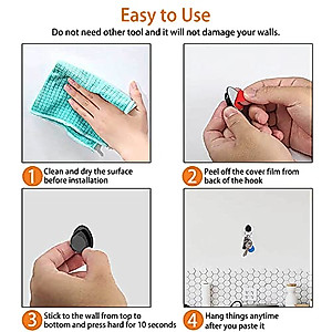 YUENTOEN Car Mini Hooks - Auto Adhesive Hooks, 4Pcs ABS Strong Adhesion Car Storage Hooks Stick on Dashboard Automotive Interior Accessories for Earphones Charging Cables Keys Bags Purse Towel Hat