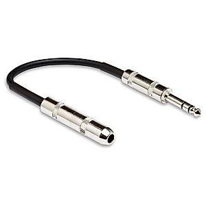 Hosa DOC-106 1/4" TRS to 1/4" TSF Insert Direct-Out Adaptor Cable, 6 Inch
